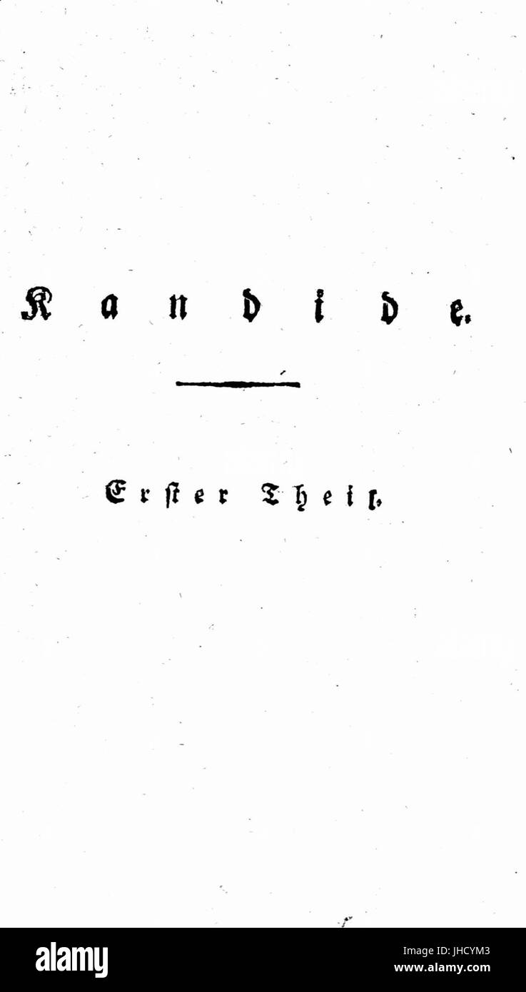 Kandide (Voltaire) 001 Stock Photo - Alamy