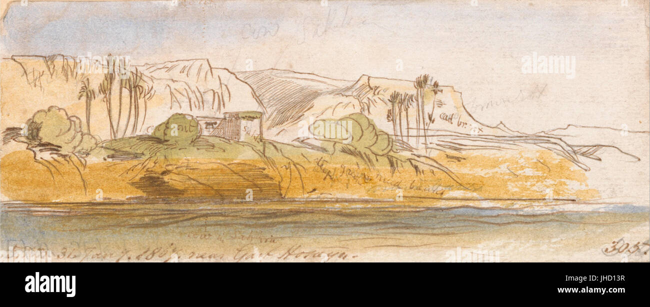 Edward Lear - Near Garf Hosayn Stock Photo - Alamy