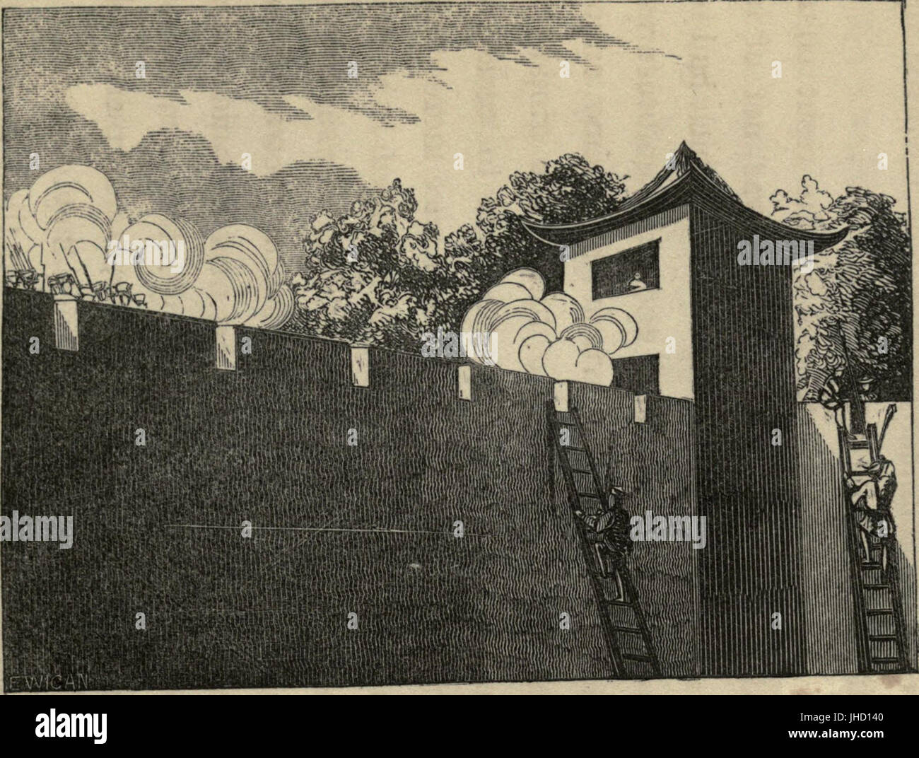 Guard-house in Chin-keang-foo Stock Photo - Alamy