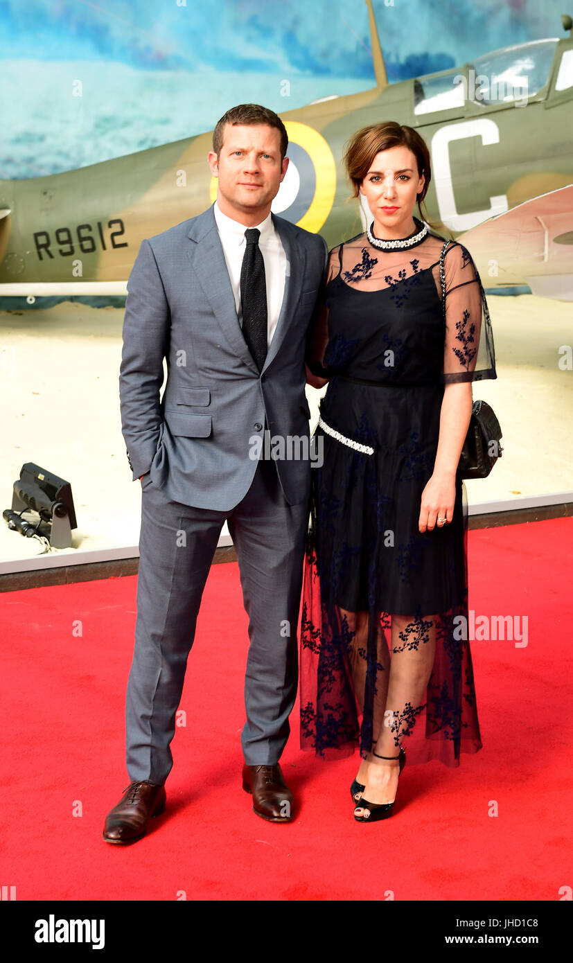 Dermot O'Leary and Dee Koppang (right) attending the Dunkirk world ...