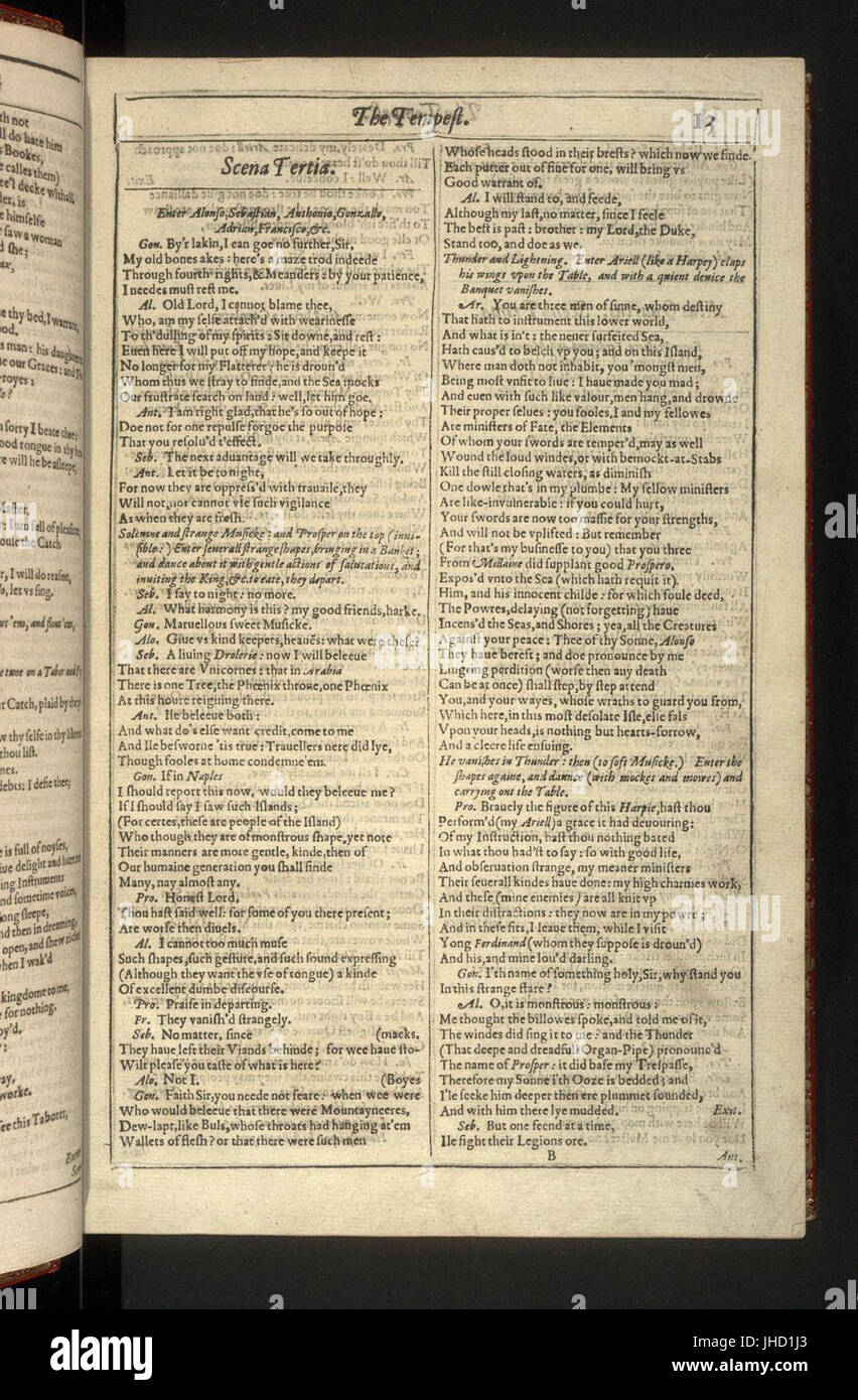 First Folio, Shakespeare - 0031 Stock Photo - Alamy
