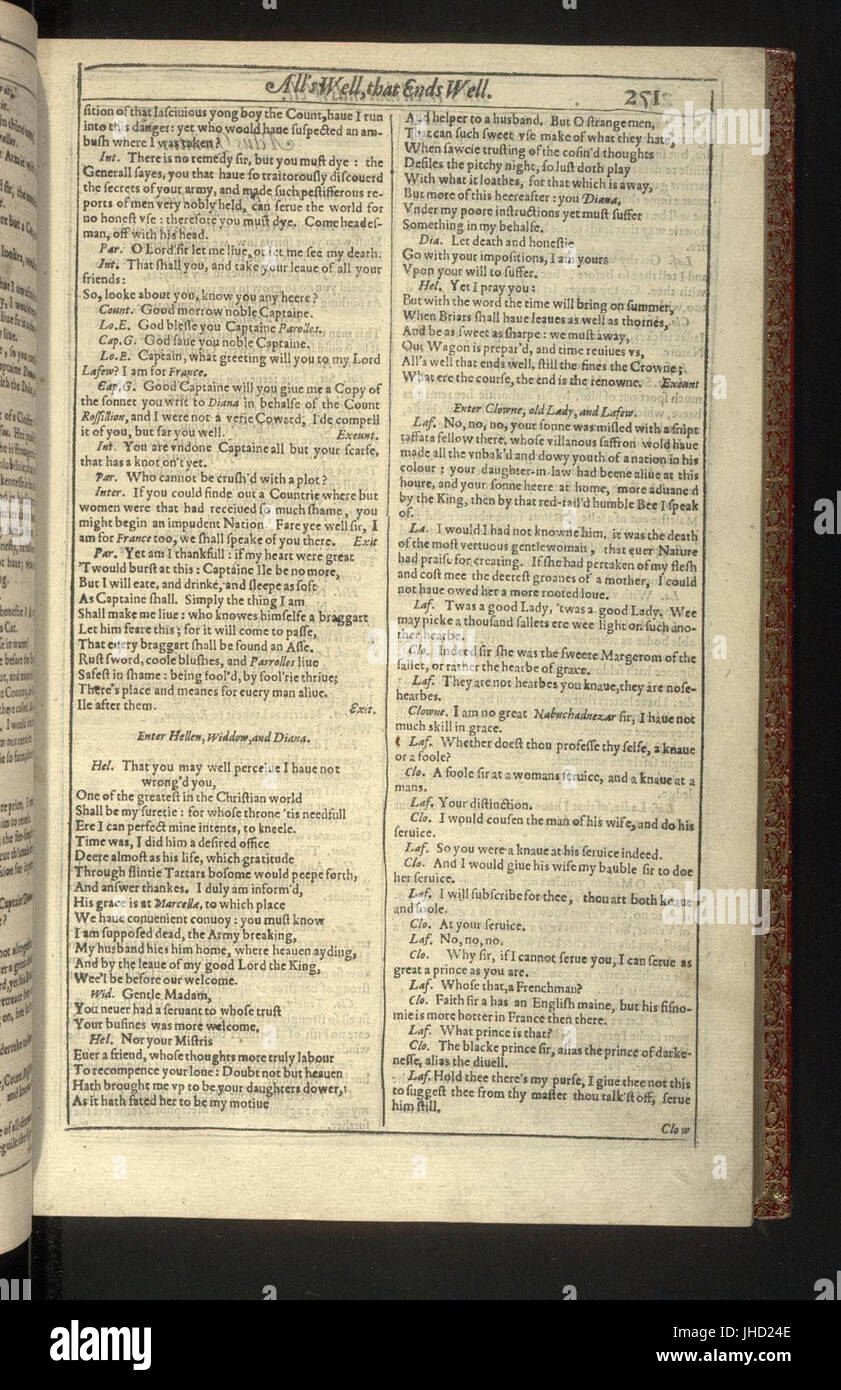 First Folio, Shakespeare - 0267 Stock Photo - Alamy