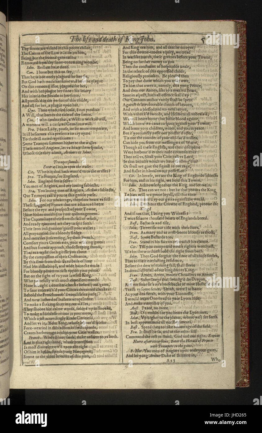 First Folio, Shakespeare - 0326 Stock Photo - Alamy