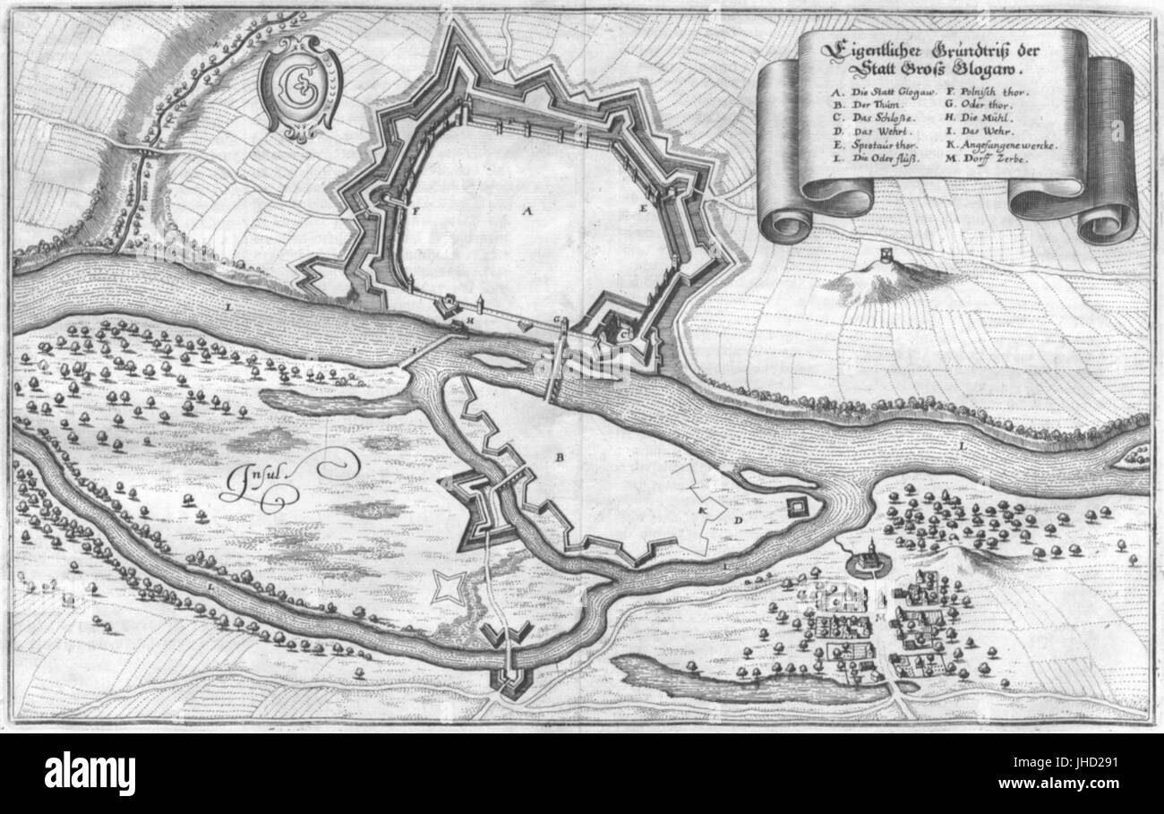 Glogau map hi-res stock photography and images - Alamy