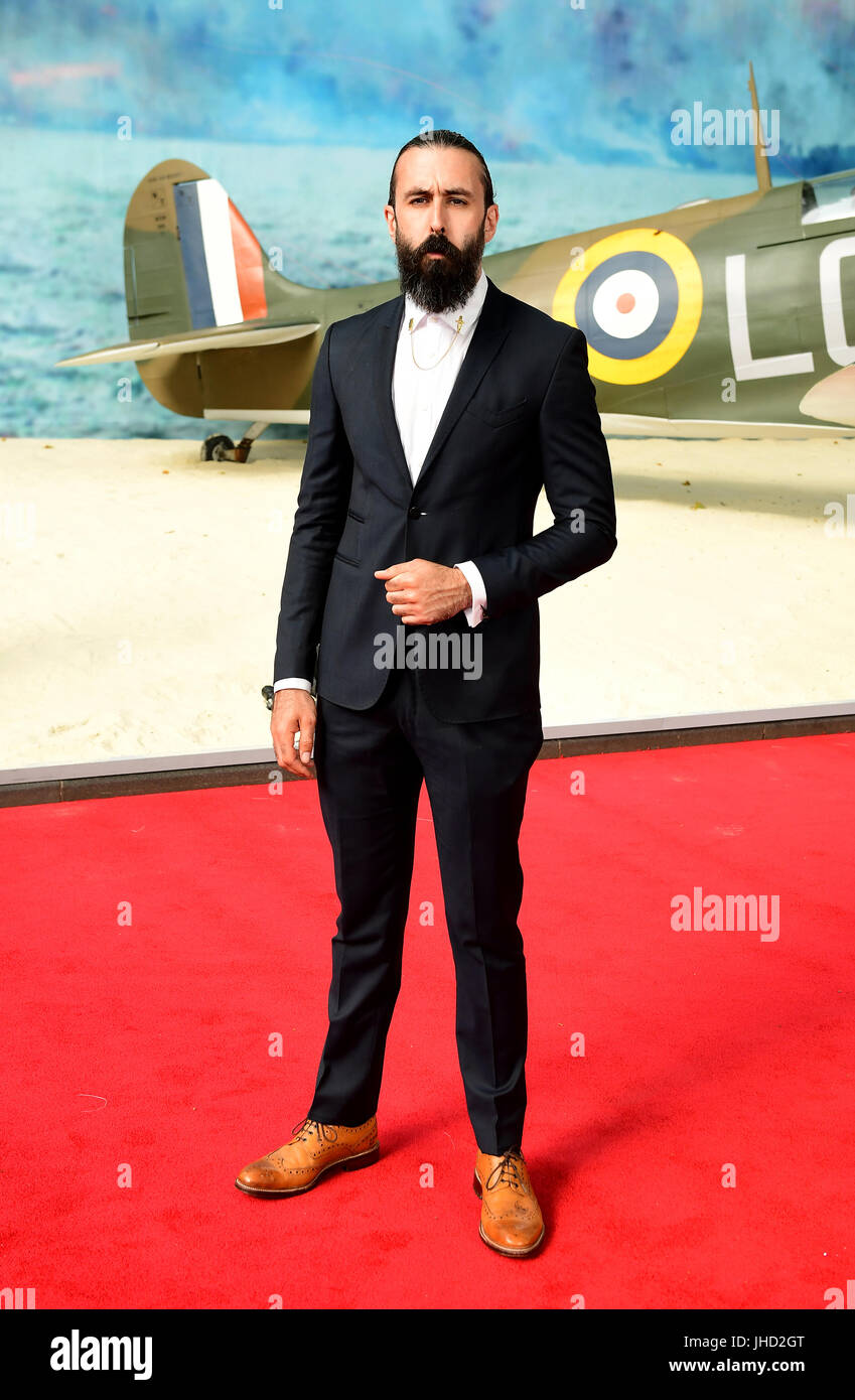 Scroobius Pip attending the Dunkirk world premiere at the Odeon ...