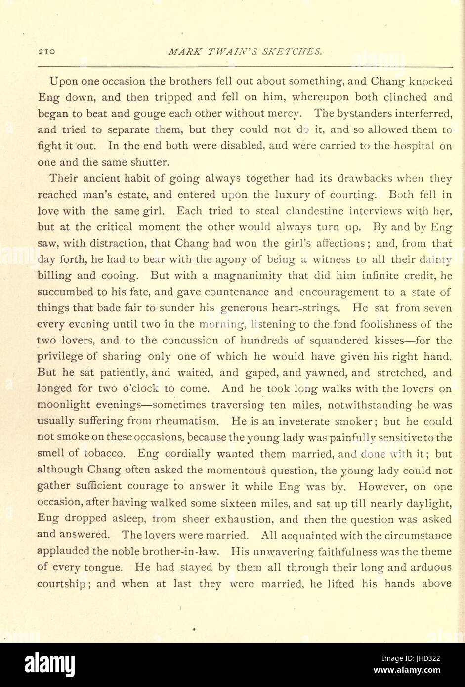 Mark Twain's Sketches, New and Old, p. 210 Stock Photo - Alamy