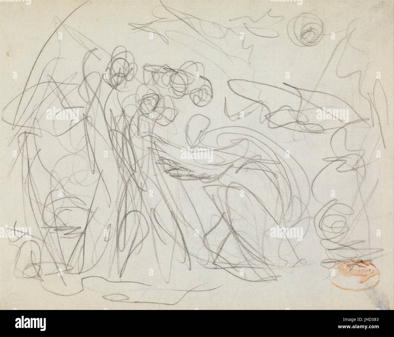 George Romney - Figure Composition Study 37 Stock Photo - Alamy