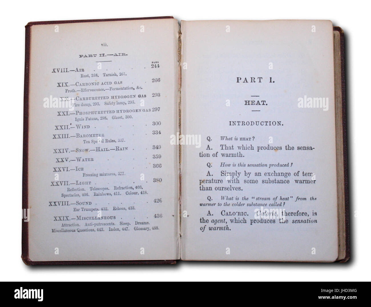 Guide to Science contents 2 Stock Photo - Alamy