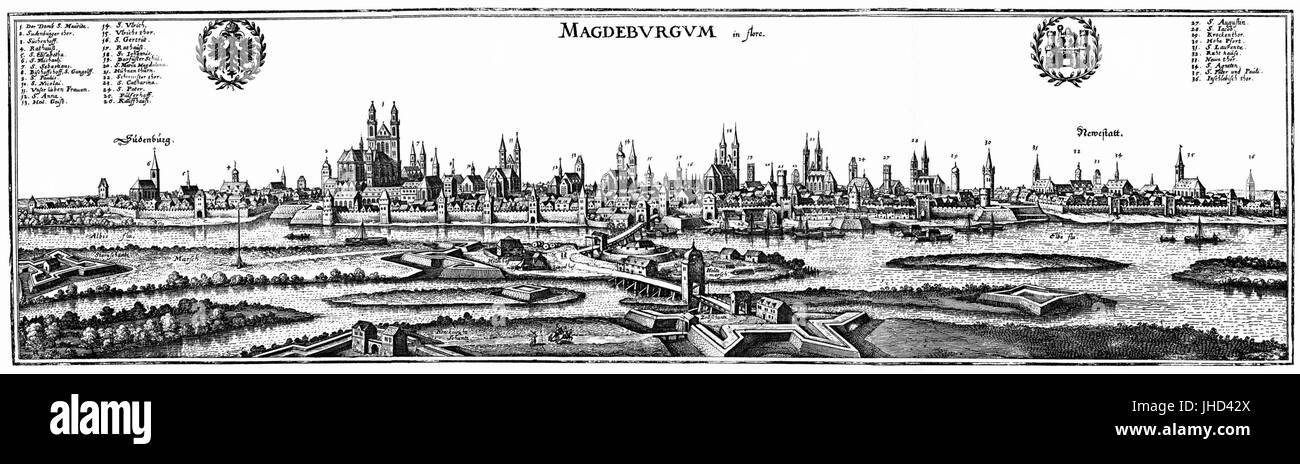 Map of magdeburg Black and White Stock Photos & Images - Alamy