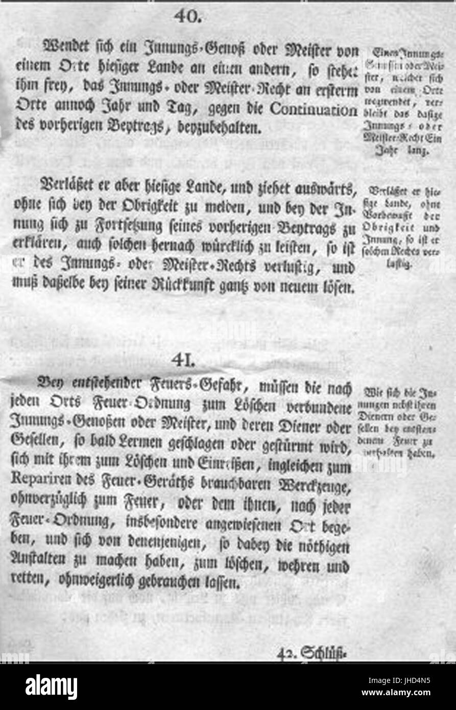 An excerpt from 'Innungs-Articul' (Guild Articles), specifically ...