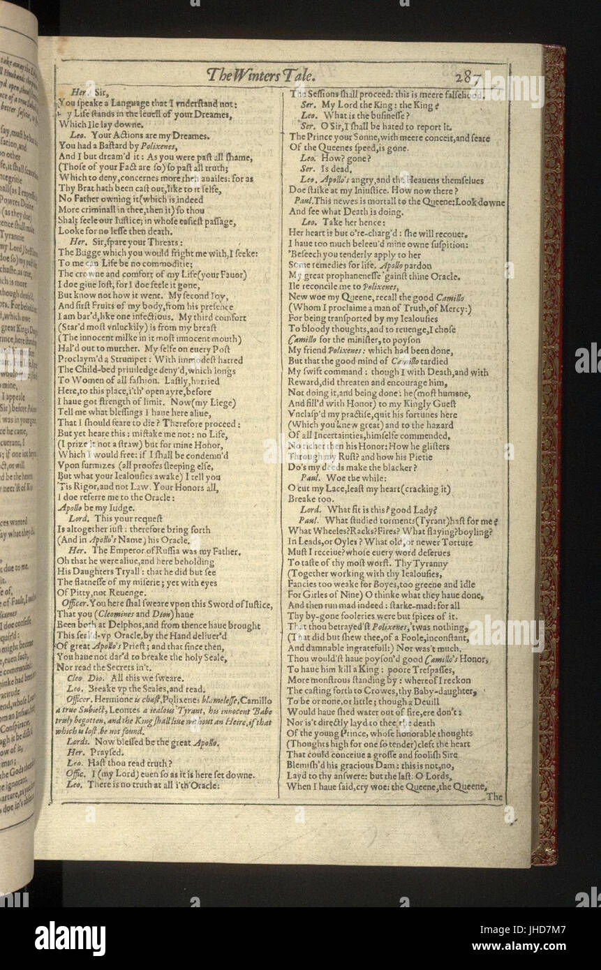 First Folio, Shakespeare - 0305 Stock Photo - Alamy
