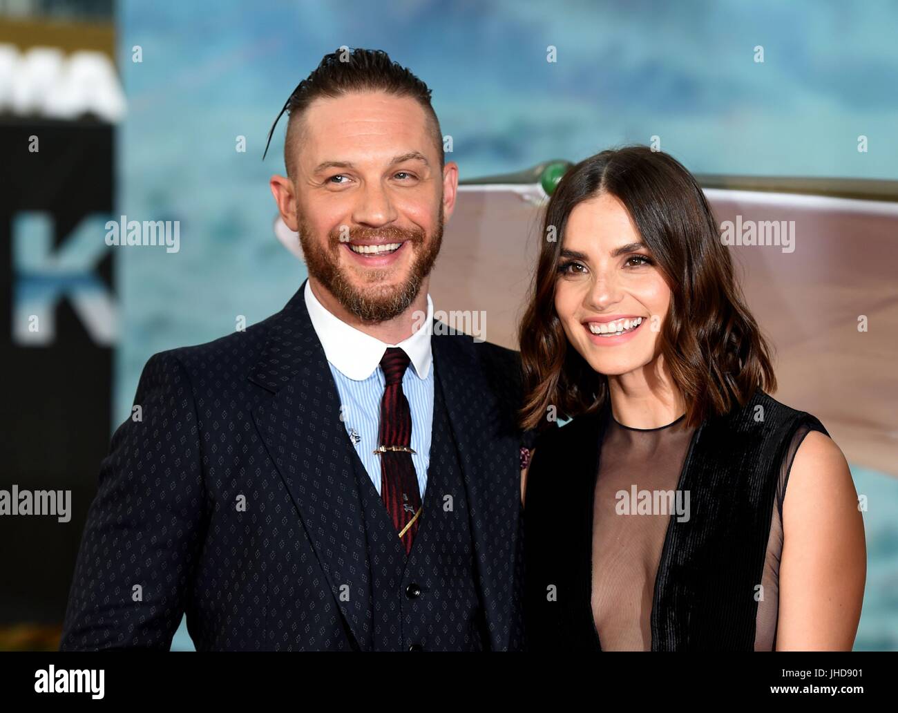 Tom Hardy and Charlotte Riley attend the world premiere of Dunkirk at ...