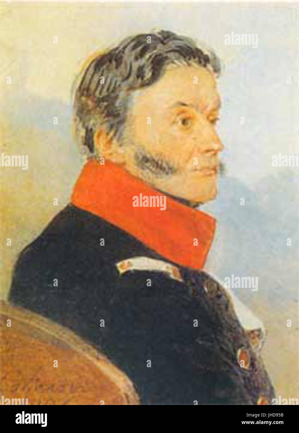 Nikolay Nikolaewich Rayevskiy by Sokolov Stock Photo - Alamy