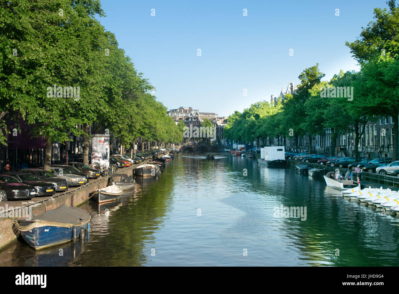 Canals of Amsterdam. Amsterdam is the capital and most populous city of the Netherlands Stock ...