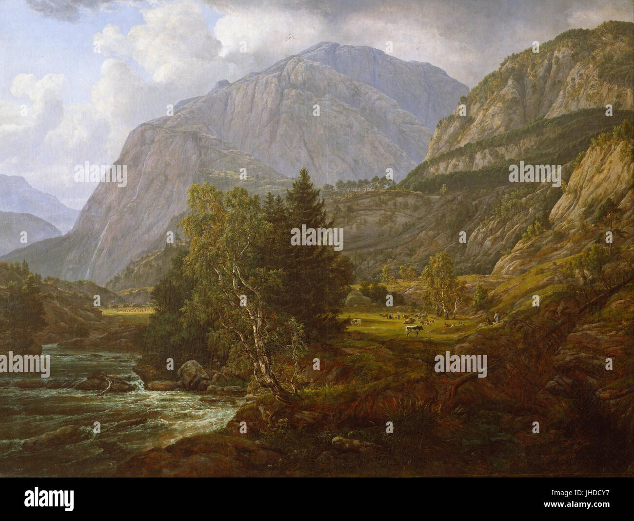 Johan Christian Dahl - View of Fortundalen Stock Photo - Alamy