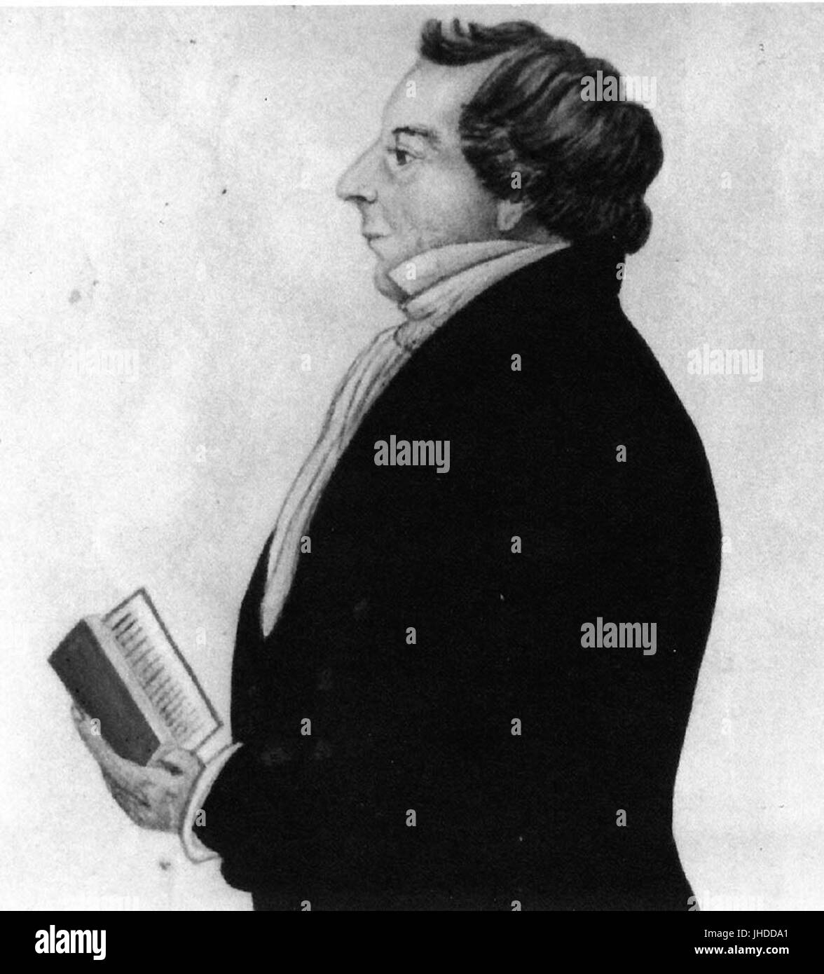 Joseph Smith, Jr. profile by Bathsheba Smith circa 1843 Stock Photo - Alamy