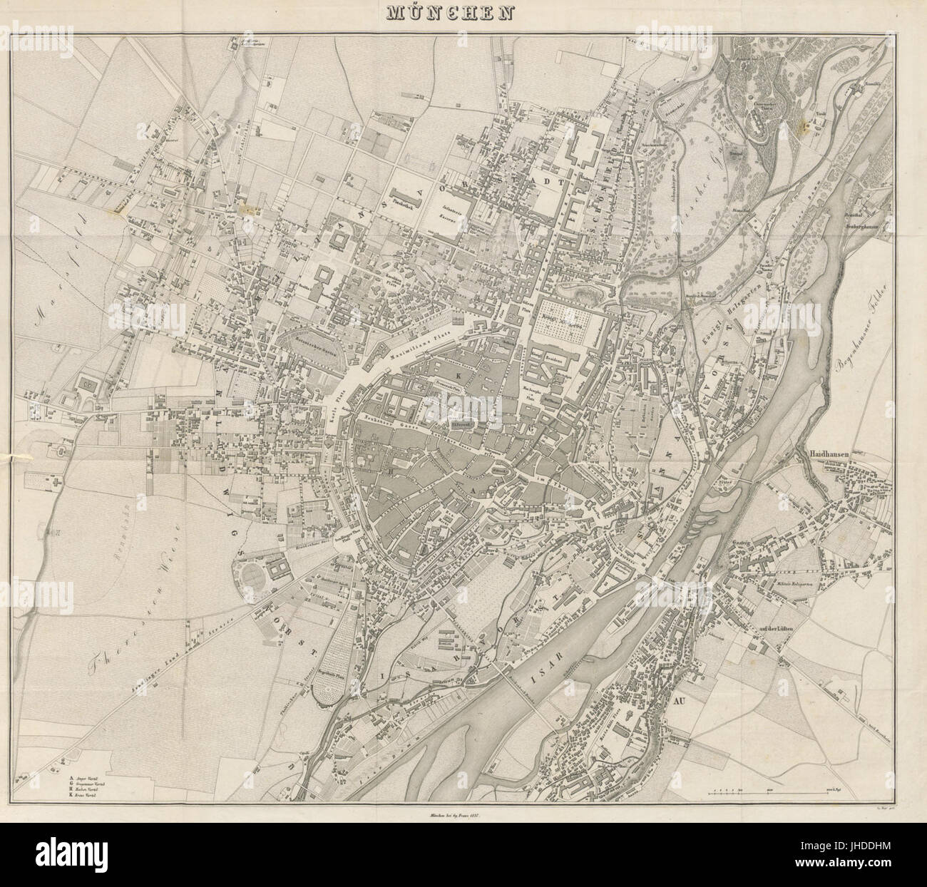 Vintage city map munich hi-res stock photography and images - Alamy