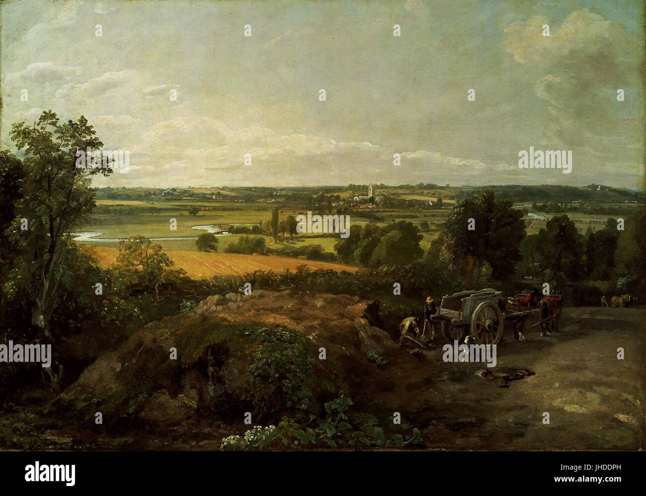 John constable stour valley and dedham church hi-res stock photography ...