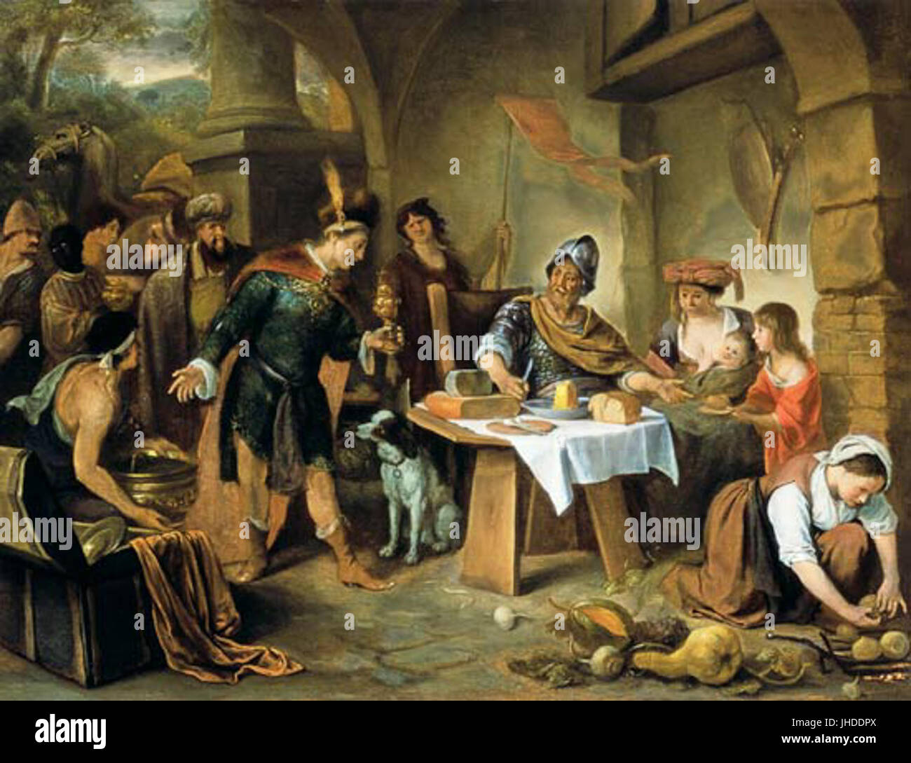 Jan Steen - Manius Curius Dentatus and the Samnite Ambassadors Stock ...