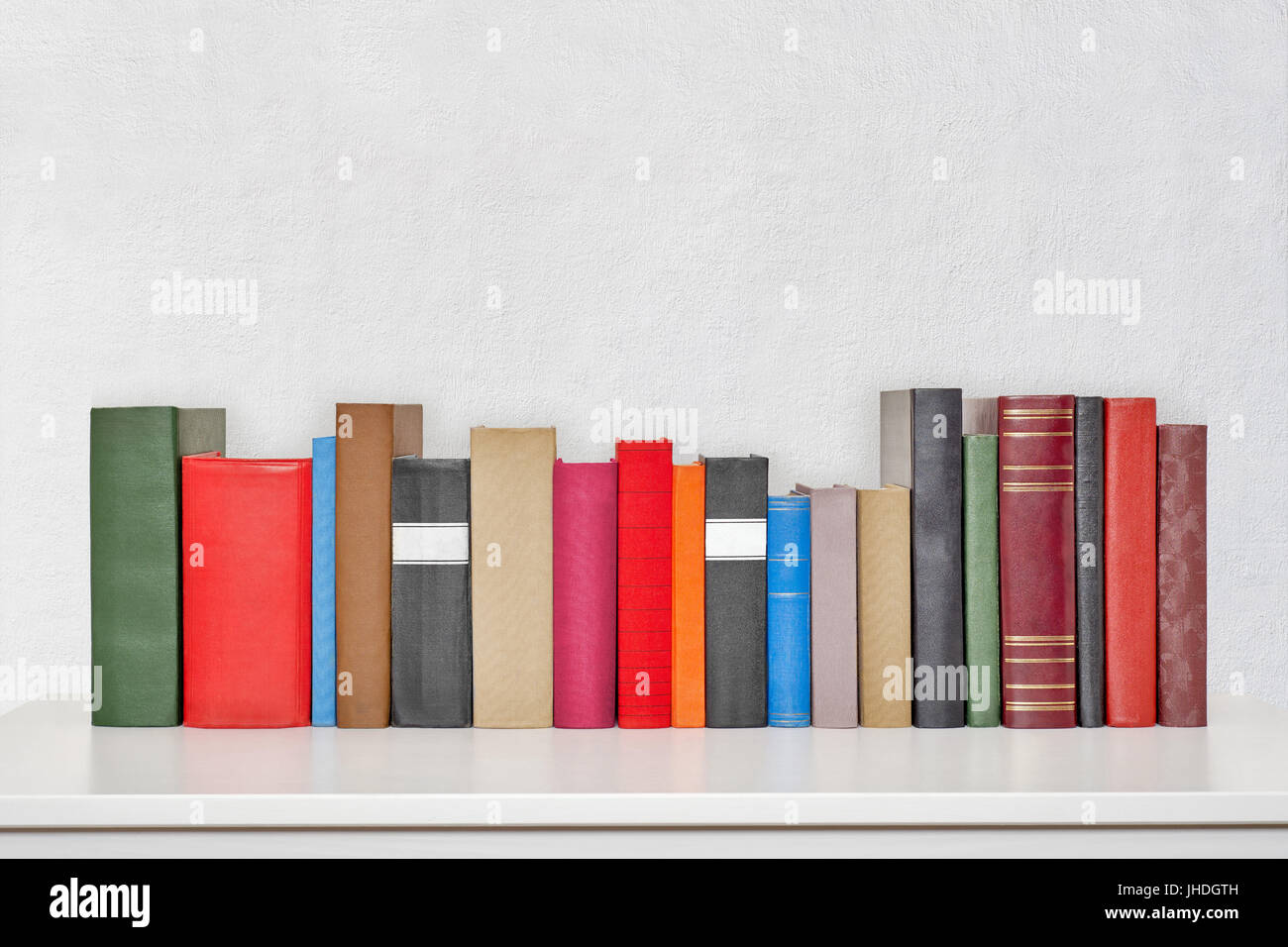 stack of books on the table Stock Photo - Alamy