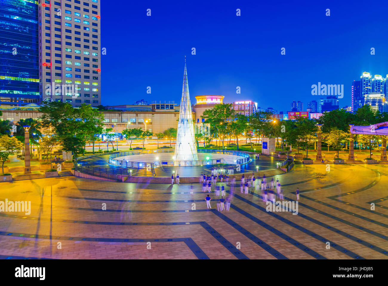 TAIPEI, TAIWAN - JUNE 08: This is a view of the Banqiao citizen square ...
