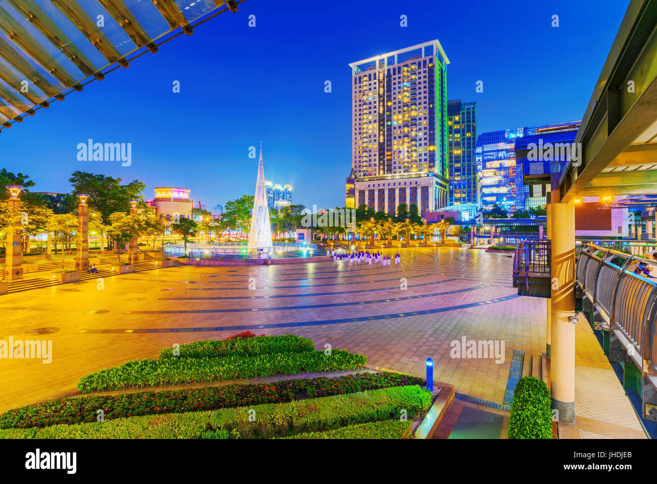 TAIPEI, TAIWAN - JUNE 08: This is a view of the Banqiao citizen square ...