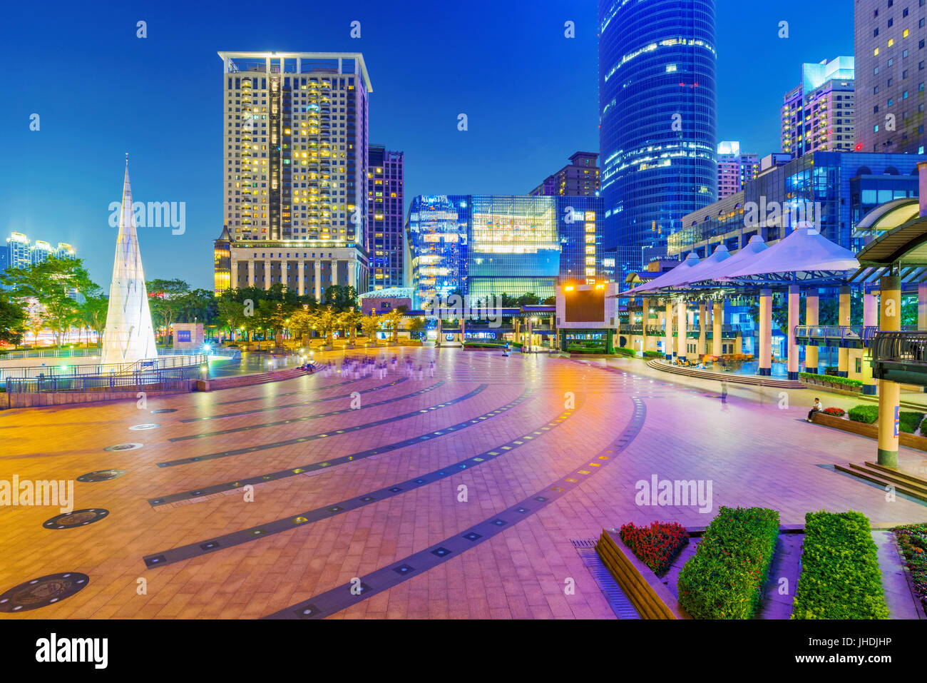 TAIPEI, TAIWAN - JUNE 08: This is a view of the Banqiao citizen square ...