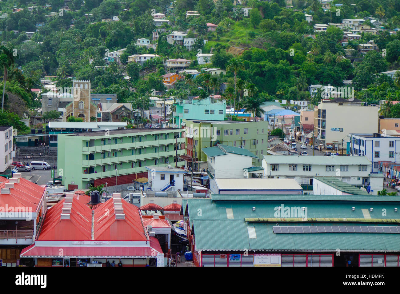Castries capital town hi-res stock photography and images - Alamy