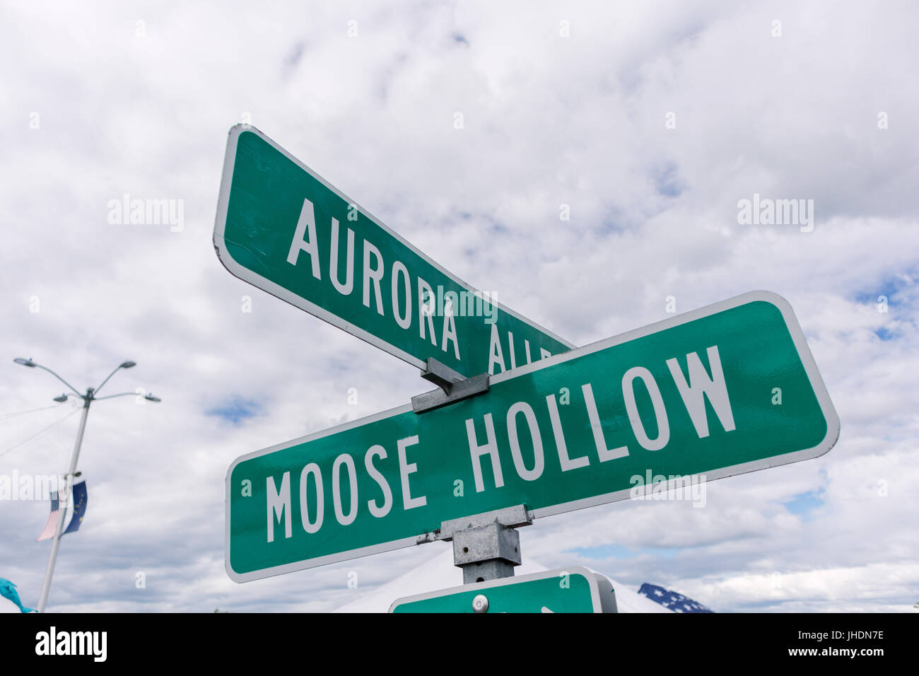 Anchorage road sign hi-res stock photography and images - Alamy