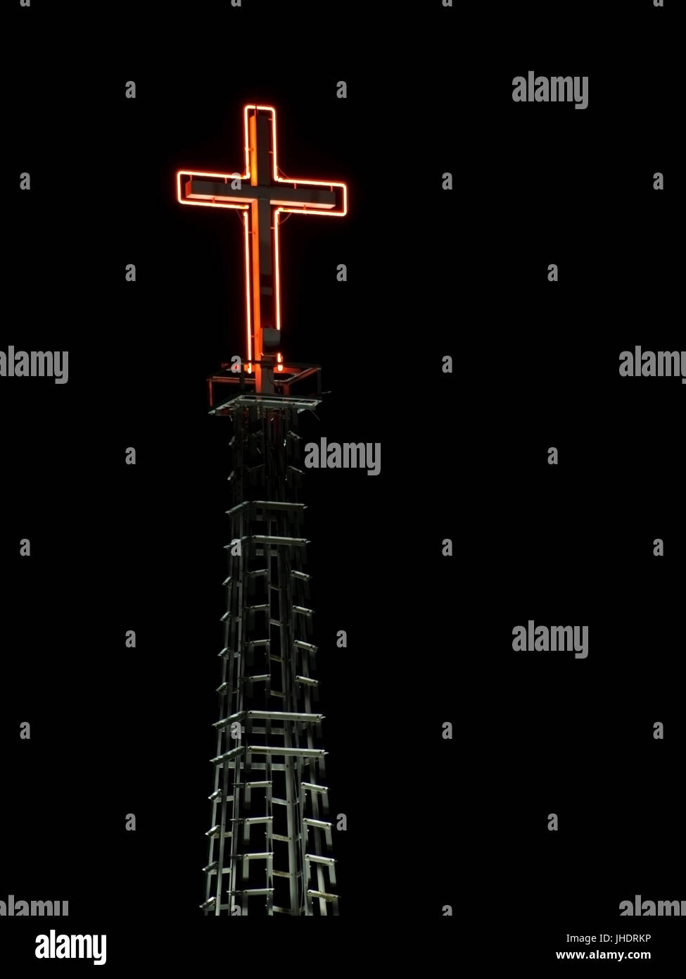 Neon cross korea hi-res stock photography and images - Alamy