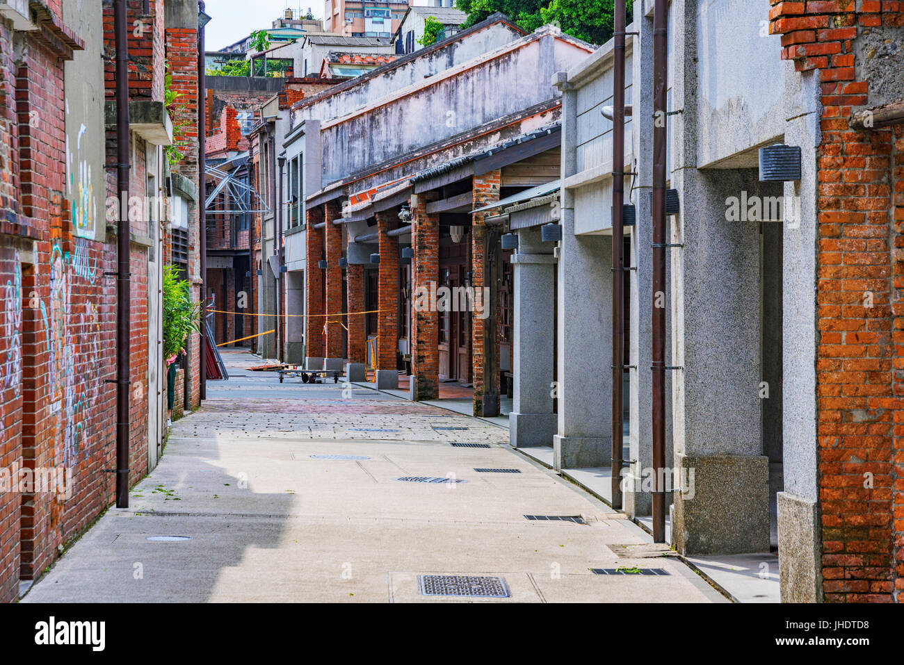 TAIPEI, TAIWAN - JUNE 26: Street view of Bopiliao historical block, a ...