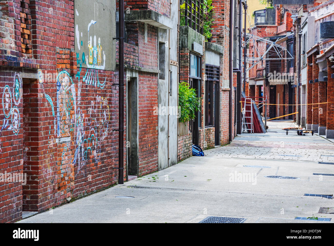 TAIPEI, TAIWAN - JUNE 26: Street view of Bopiliao historical block, a ...