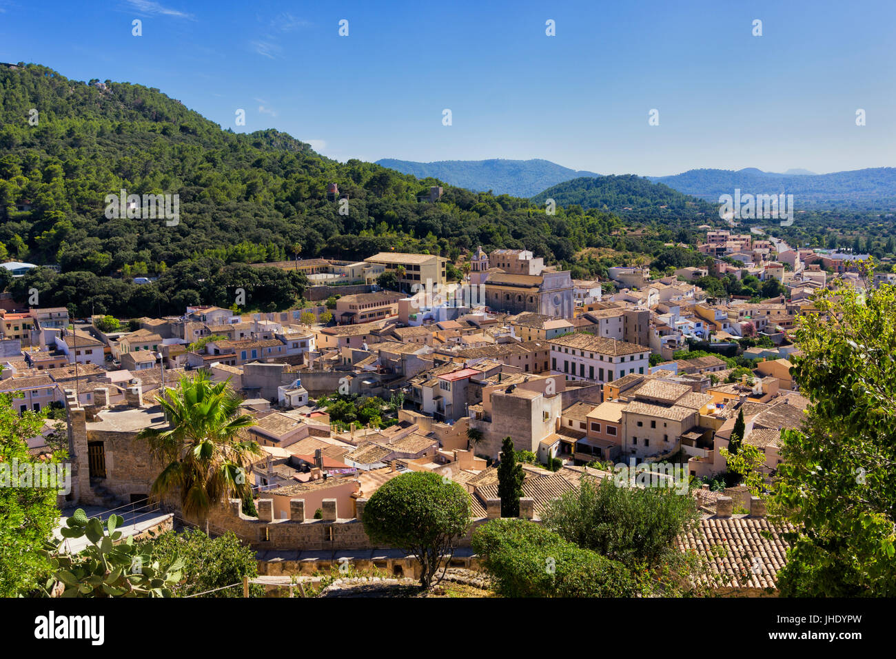 Top view of an old typical mediterranean village Stock Photo - Alamy