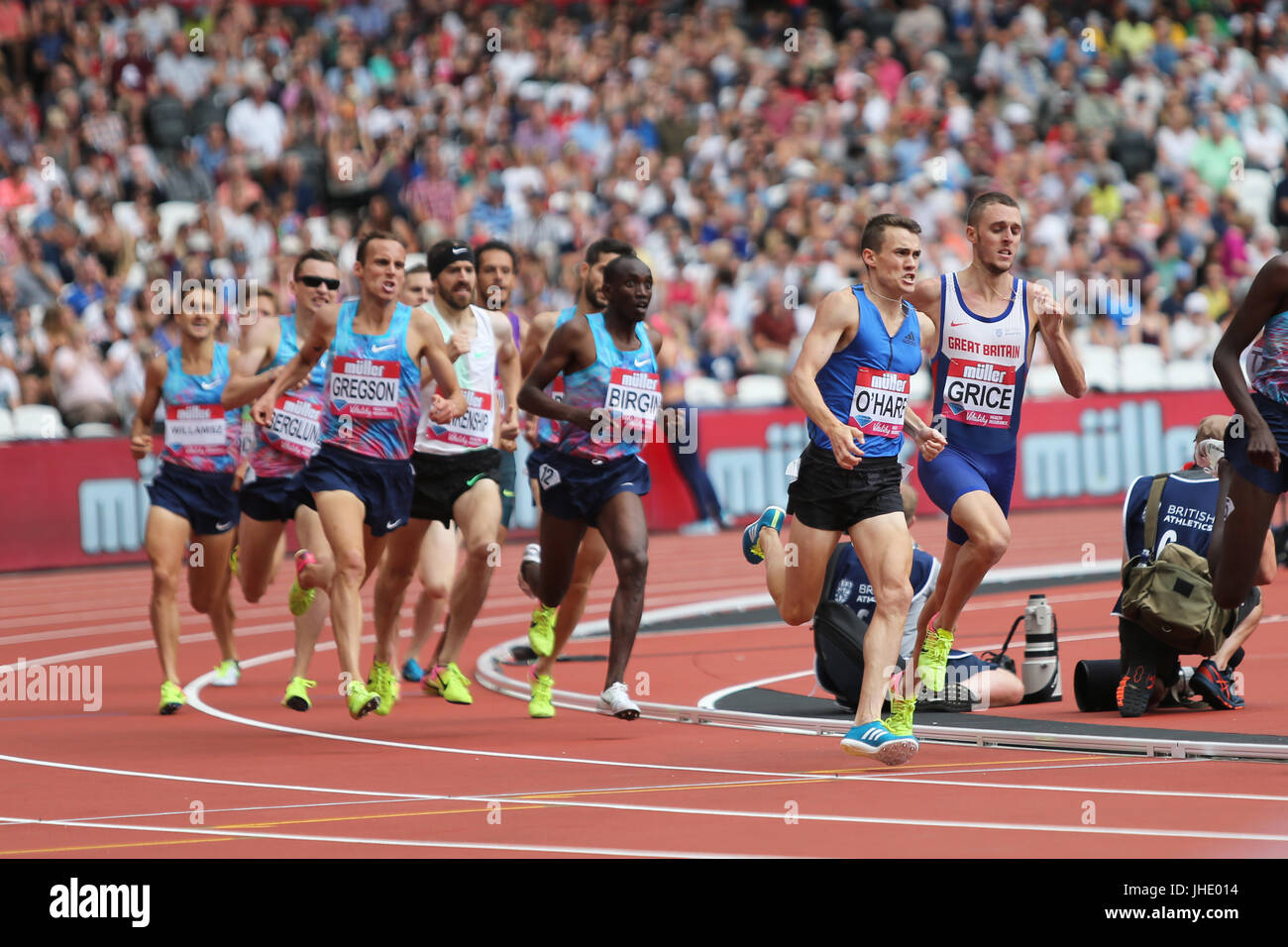 Charlie GRICE, Chris O'HARE competing in the 1500m Men's Final at the ...