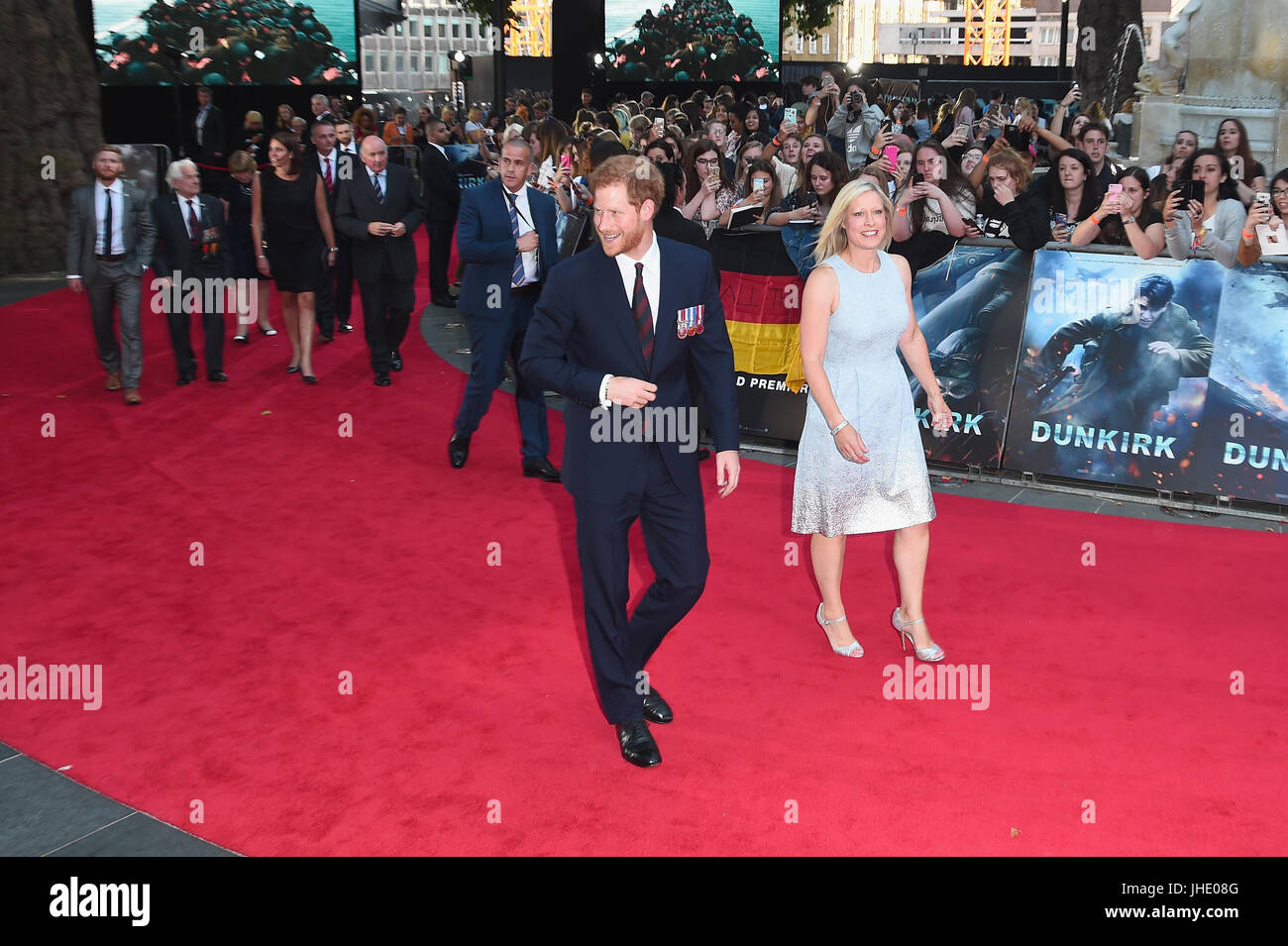 Prince Harry arrives at the world premiere of Christopher Nolan's epic ...