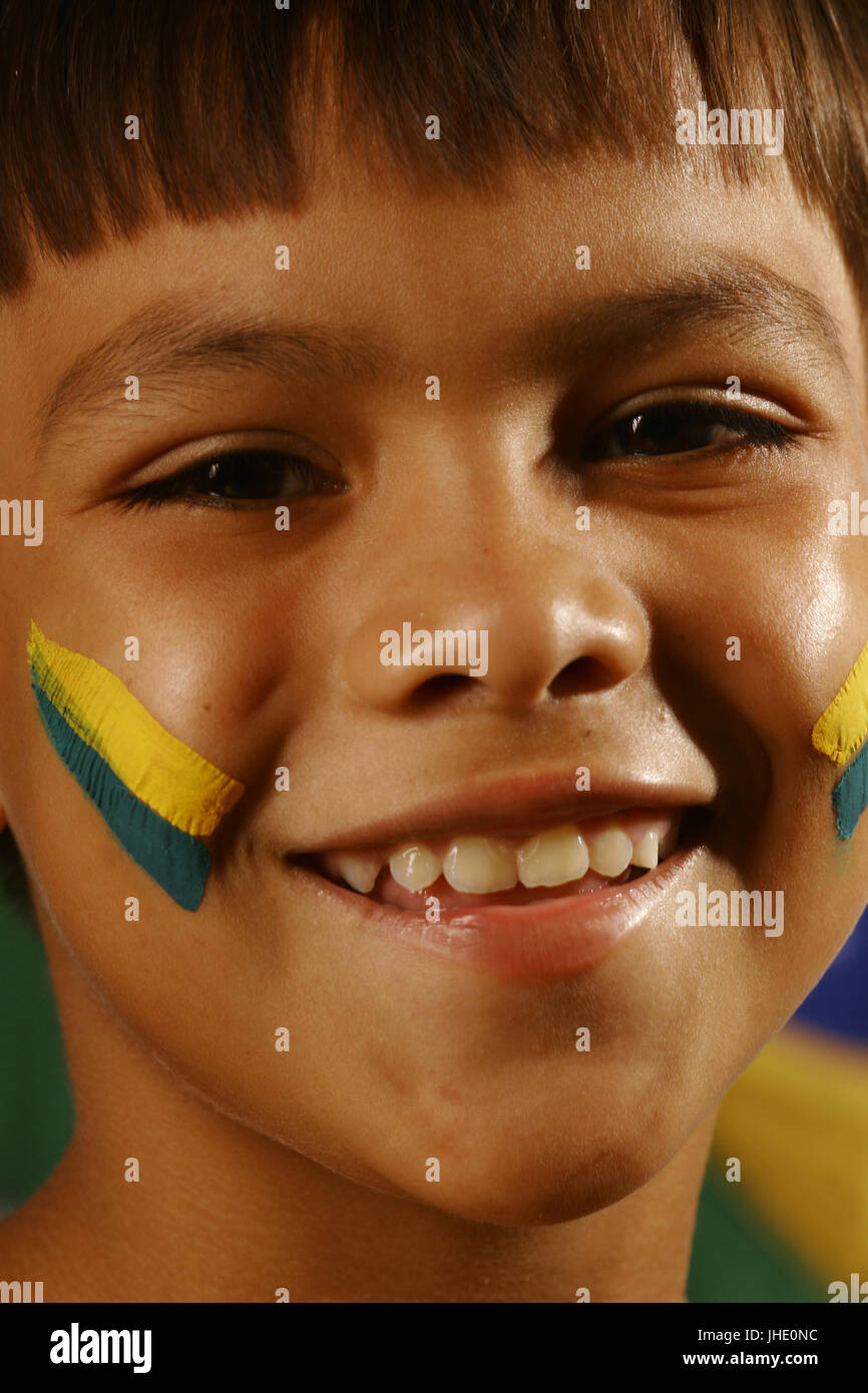 Child, Flag, Belém, Pará, Brazil Stock Photo - Alamy