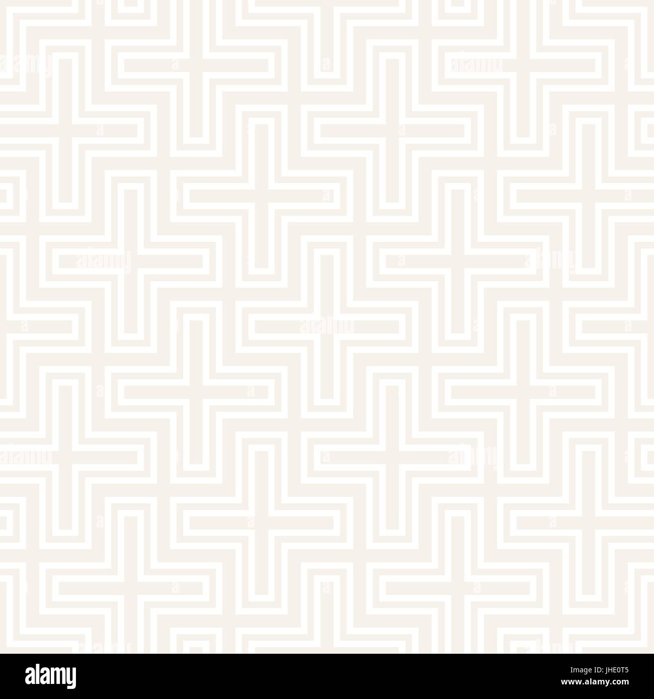 Vector seamless cross tiling pattern. Modern stylish geometric lattice ...