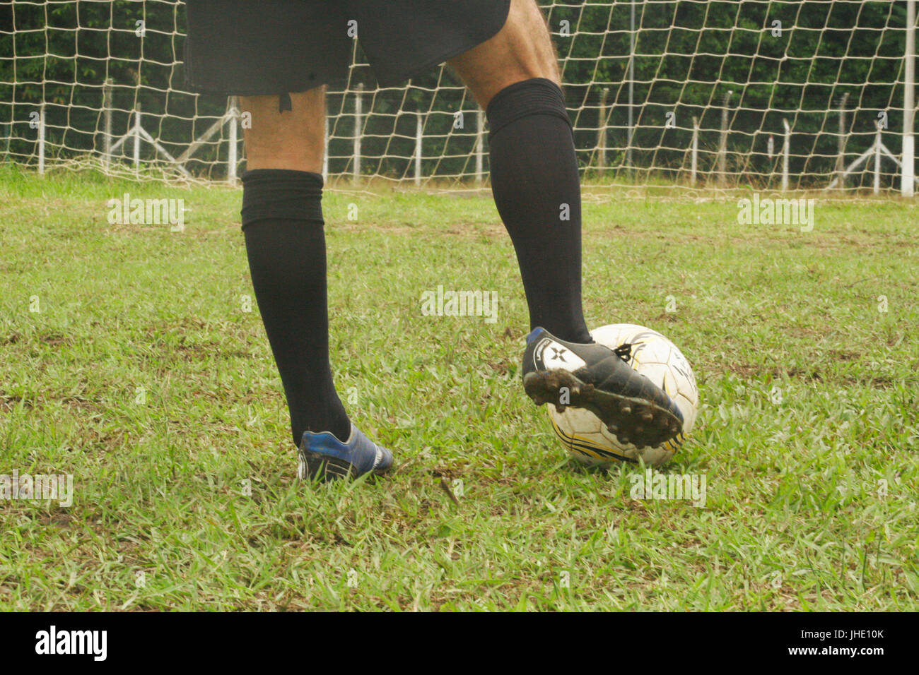 Ball, Goal, Field, Net, Player, Belém, Pará, Brazil Stock Photo - Alamy