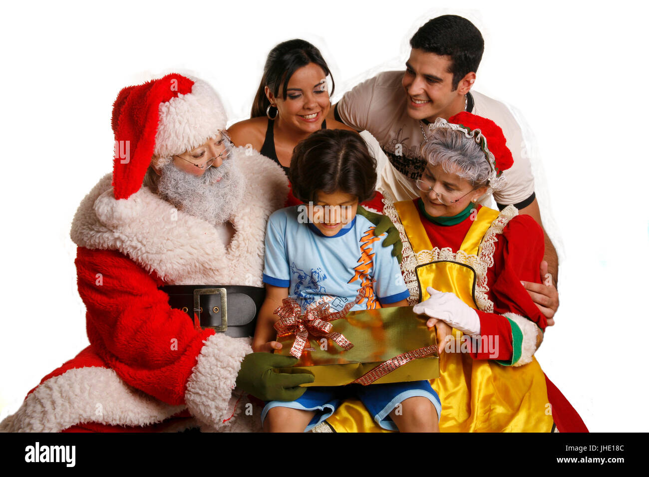 Santa Claus and a Family, Belém, Pará, Brazil Stock Photo - Alamy