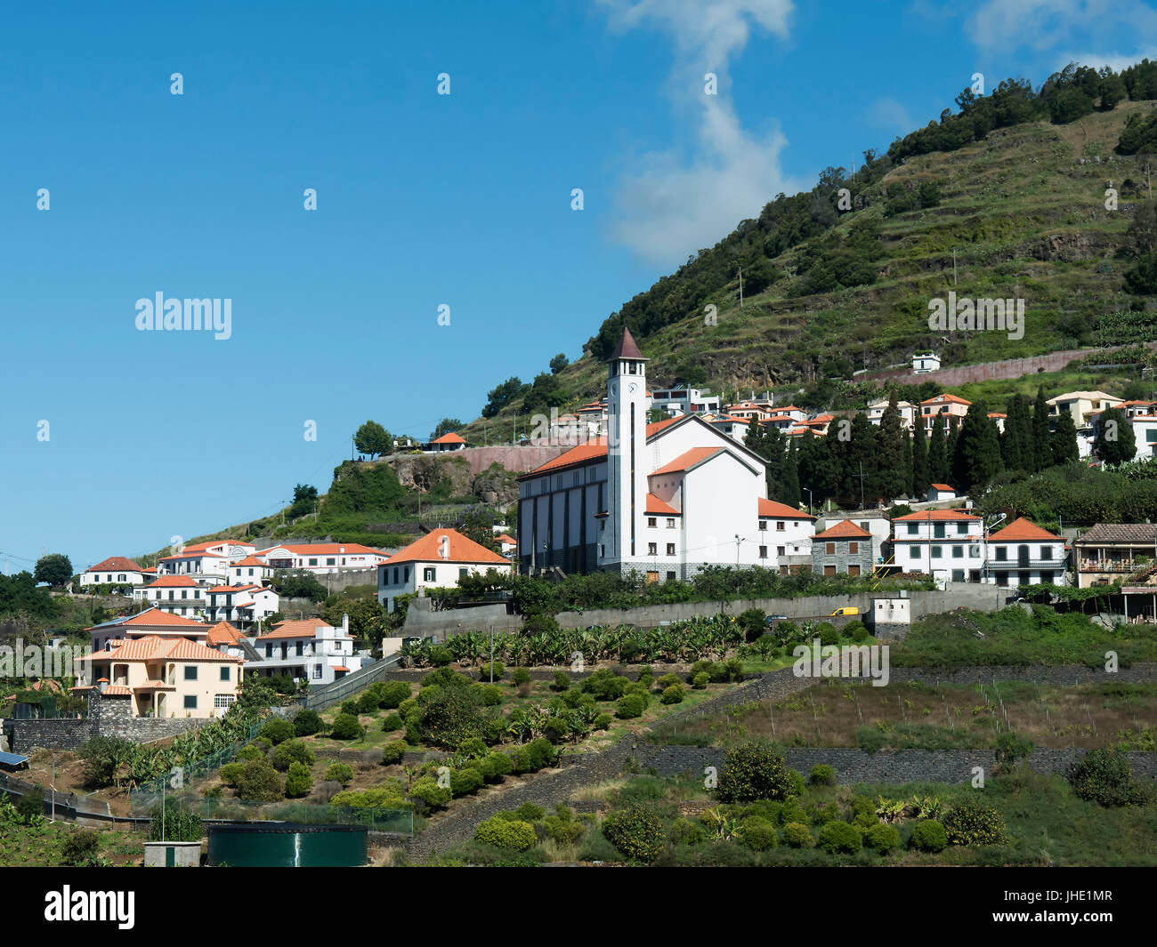 Village in the Mountains in the north of the Island of Madeira Stock ...