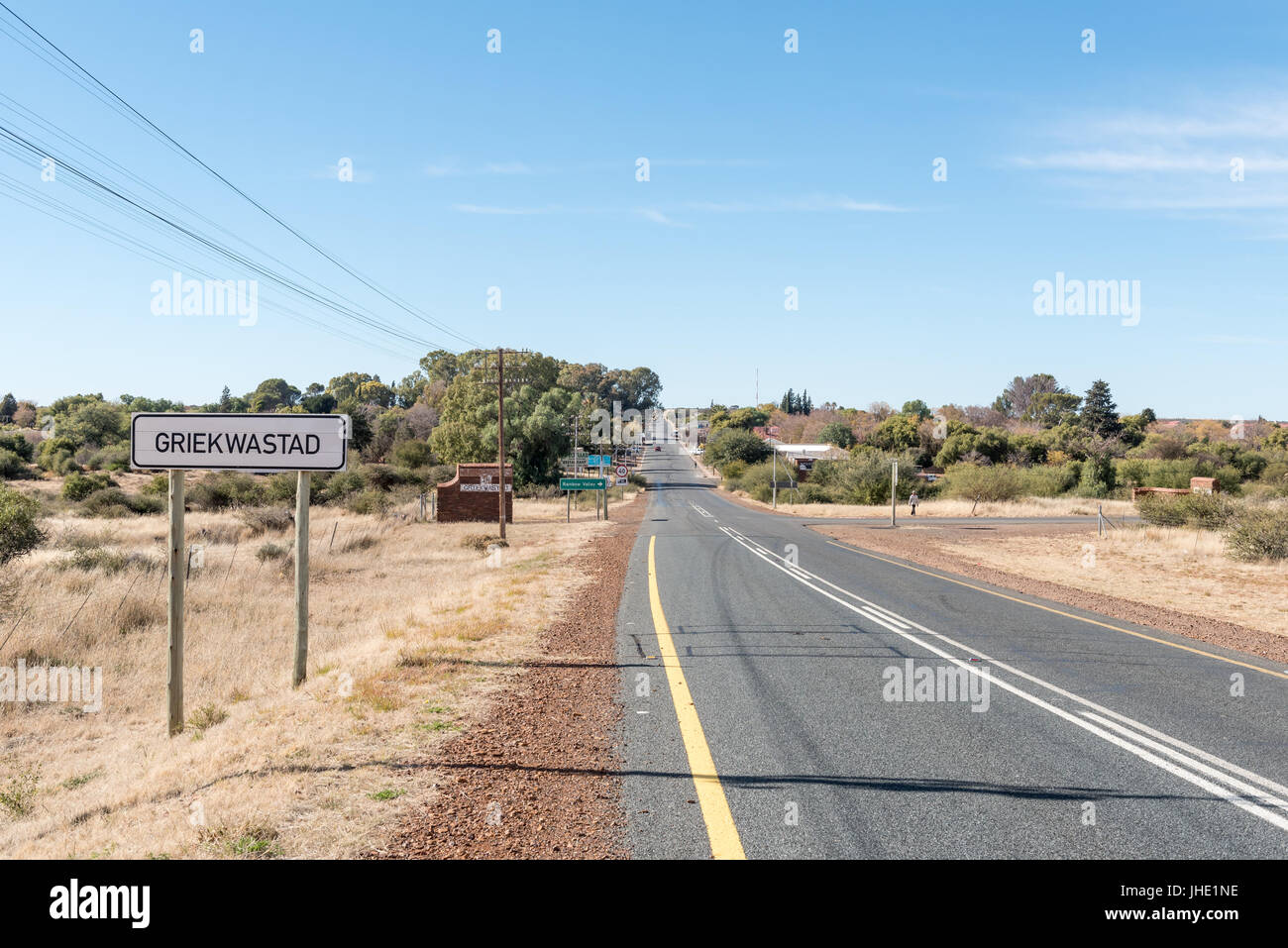 GRIEKWASTAD, SOUTH AFRICA - JUNE 11, 2017: The N8 road passing through ...