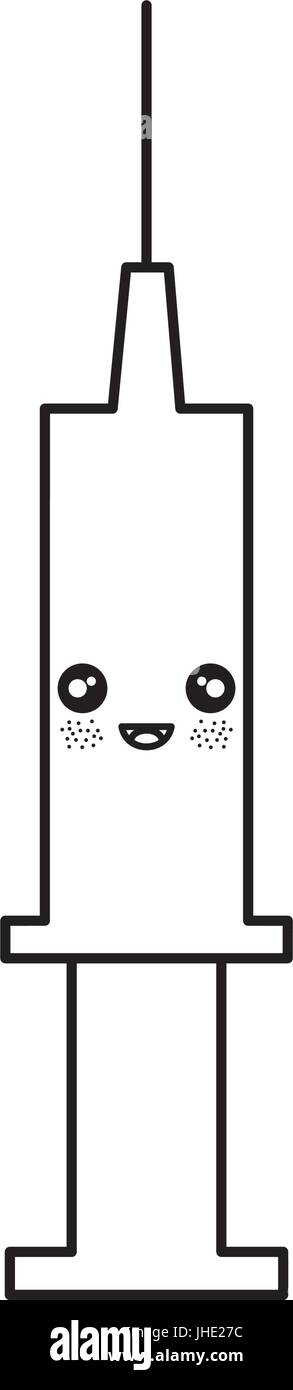 medical injection kawaii character vector illustration design Stock ...