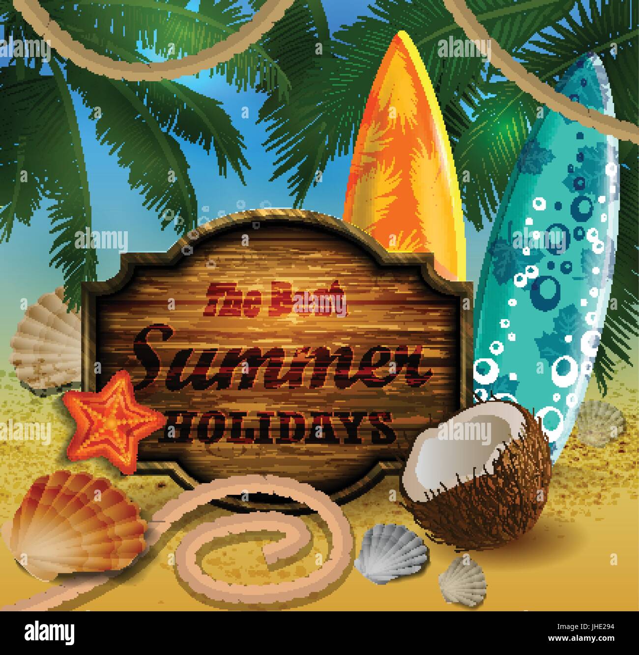 Wooden sea boards Stock Vector Images - Alamy