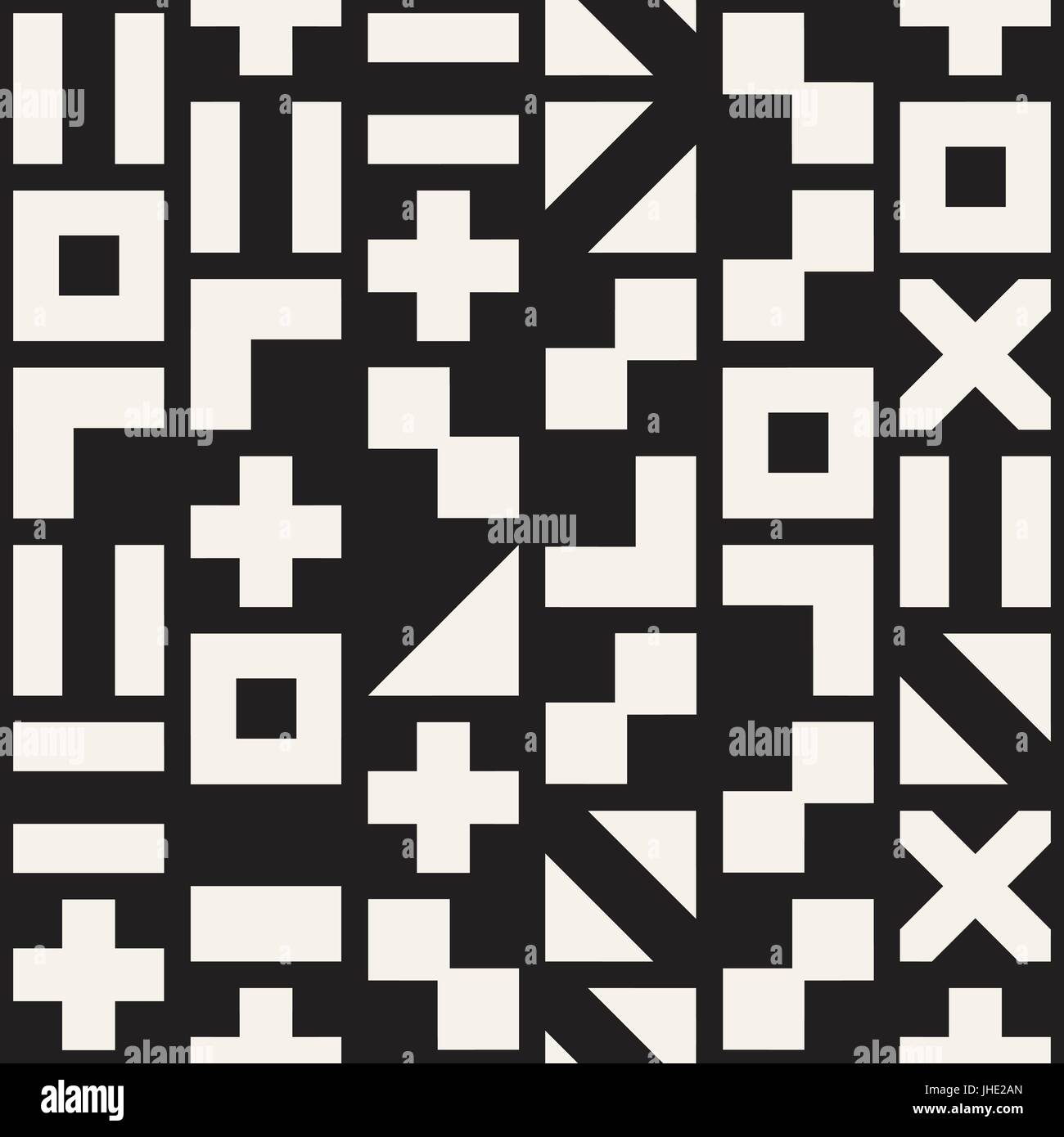 Vector random shapes seamless pattern. Modern stylish irregular texture ...