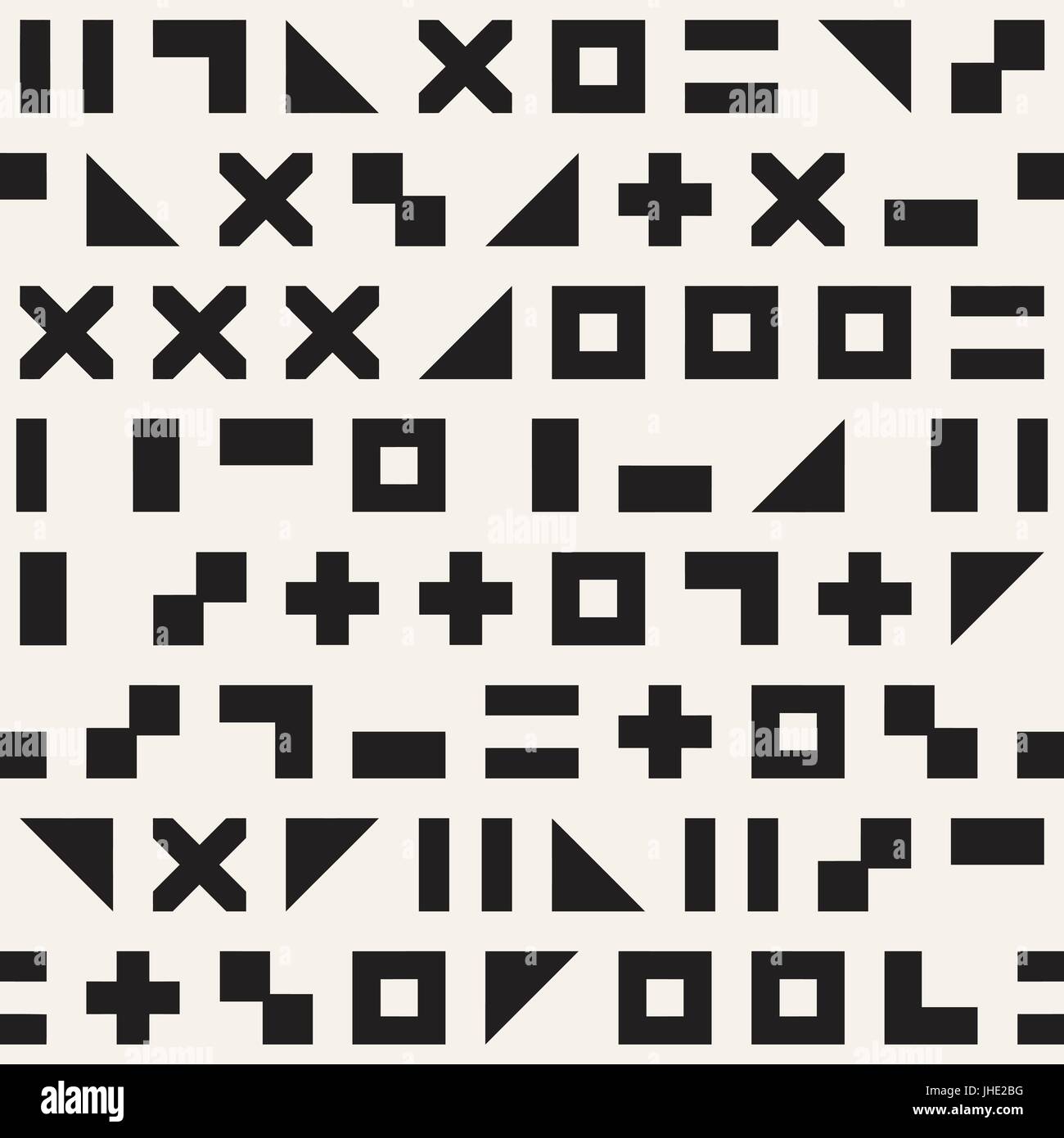 Vector random shapes seamless pattern. Modern stylish irregular texture ...