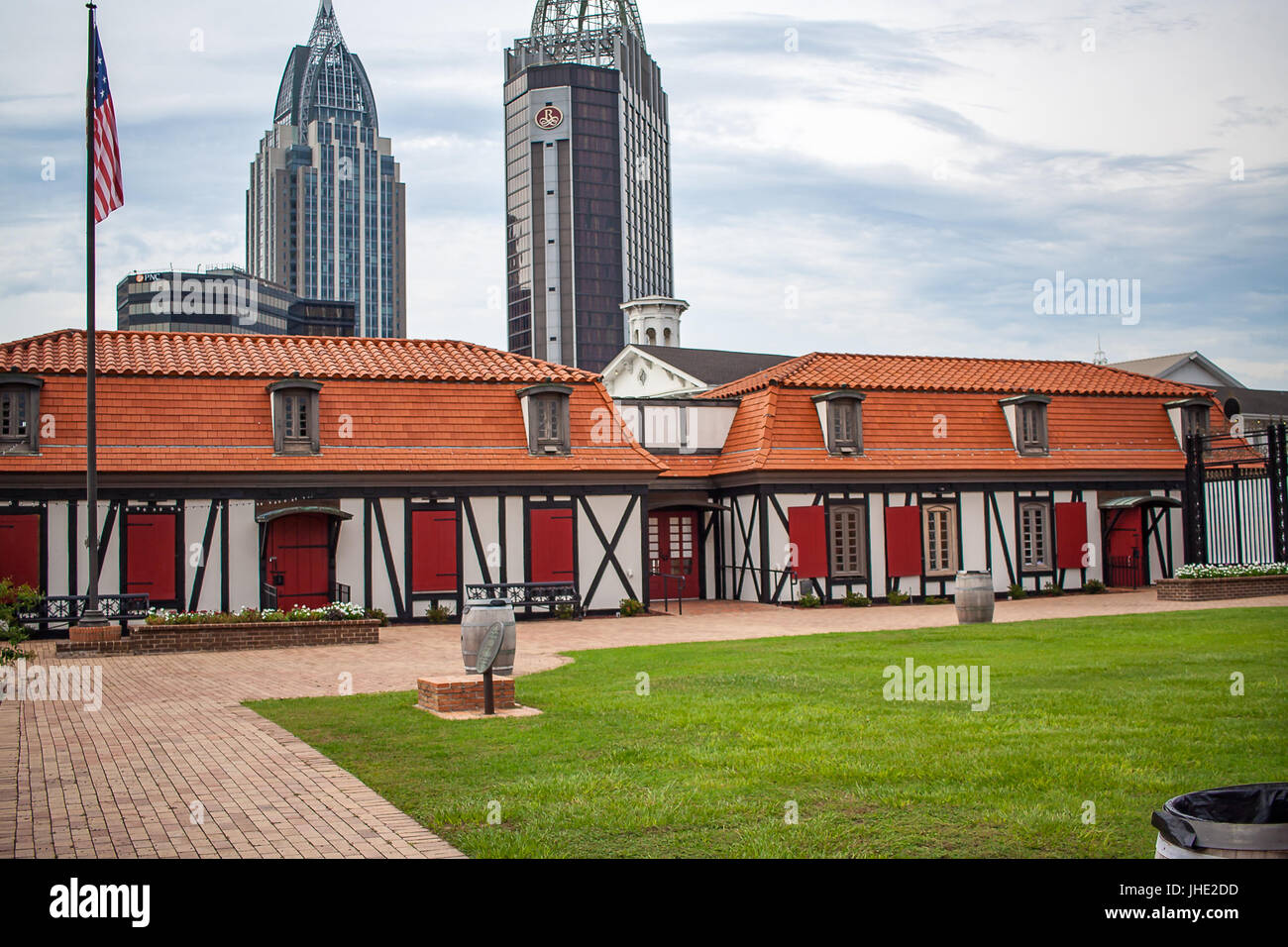 July 2017, Mobile, AL: The reconstructed Fort Conde (Fort Charlotte) in ...