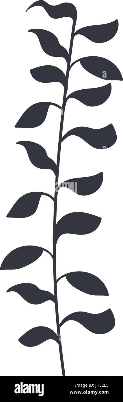 Leafy branch natural icon vector illustration design Stock Vector Image ...