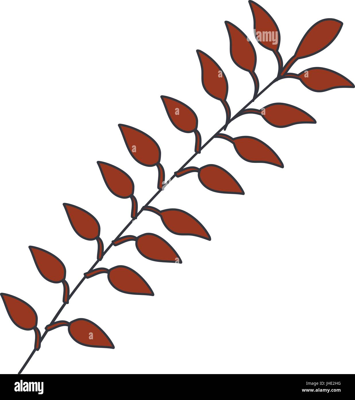 Leafy branch natural icon vector illustration design Stock Vector Image ...