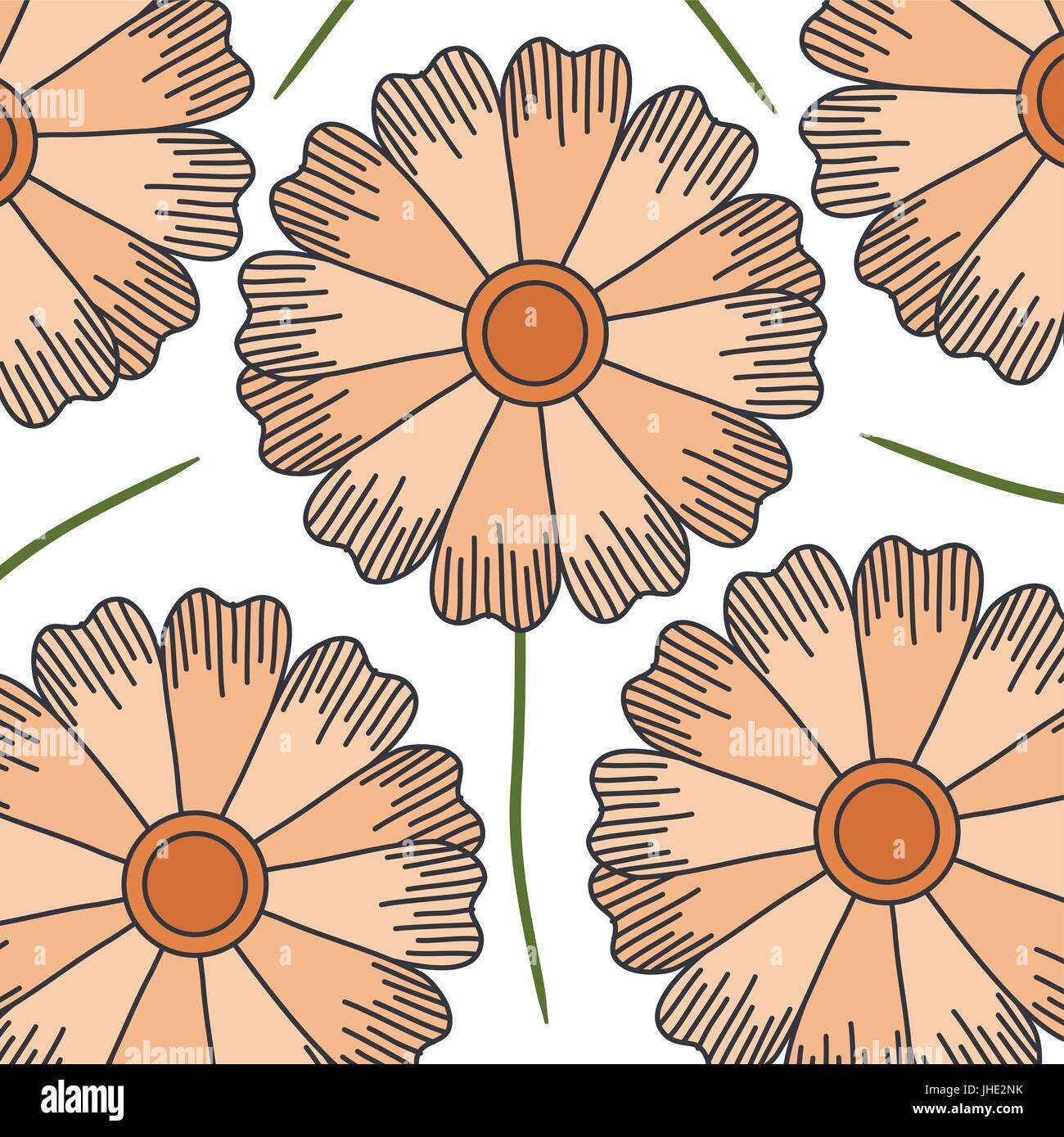 cute and beautiful flower pattern background vector illustration design ...