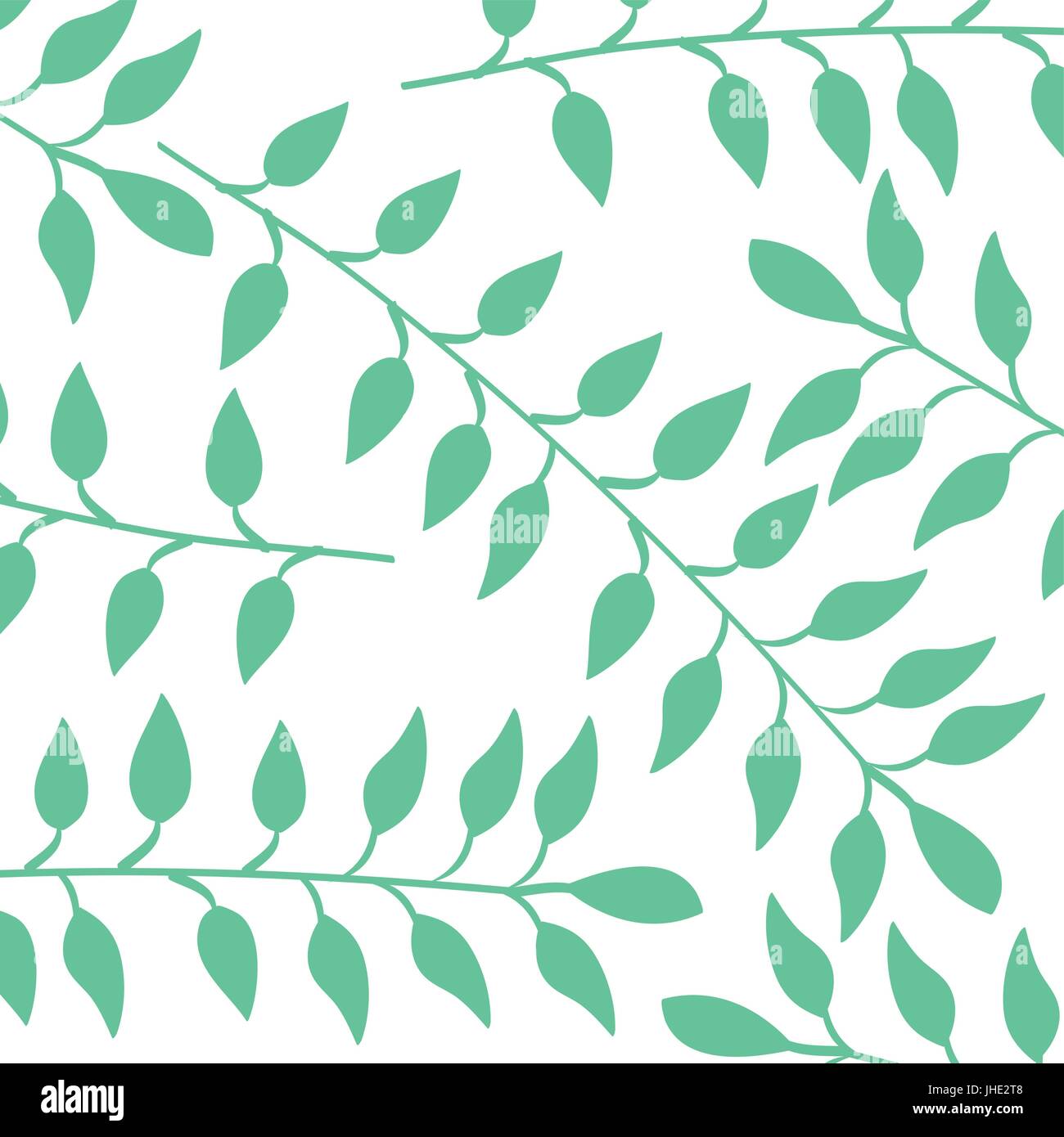 Leafy branch natural pattern vector illustration design Stock Vector ...